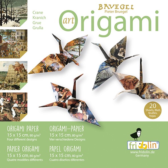 Fridolin Art Origami Set 20 sheets Bruegel Crane 15 x 15 cm iHobby
