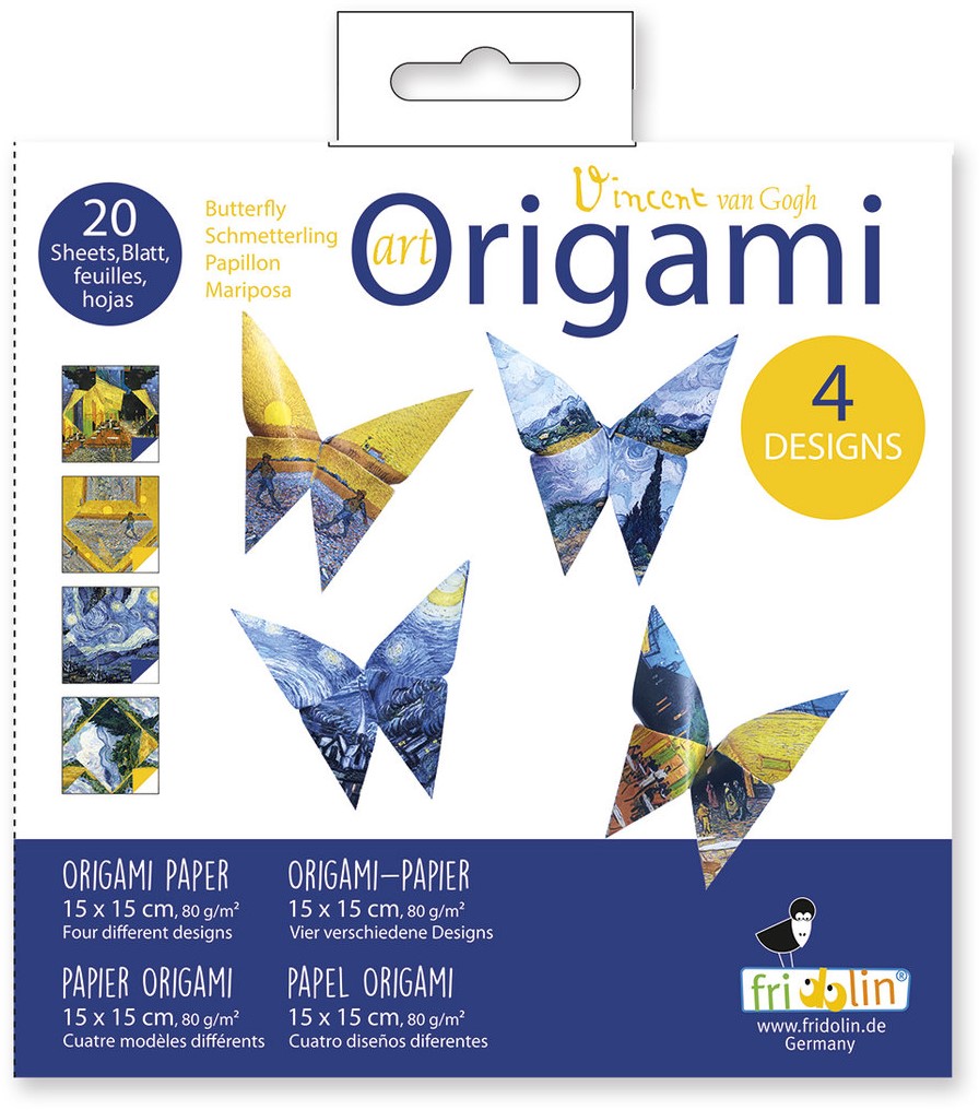 Fridolin Art Origami Set 15 x 15 cm 20 sheets Vincent Van Gogh 2nd ...