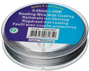 Thread with Coating 0.45 mm Silver 100m iHobby