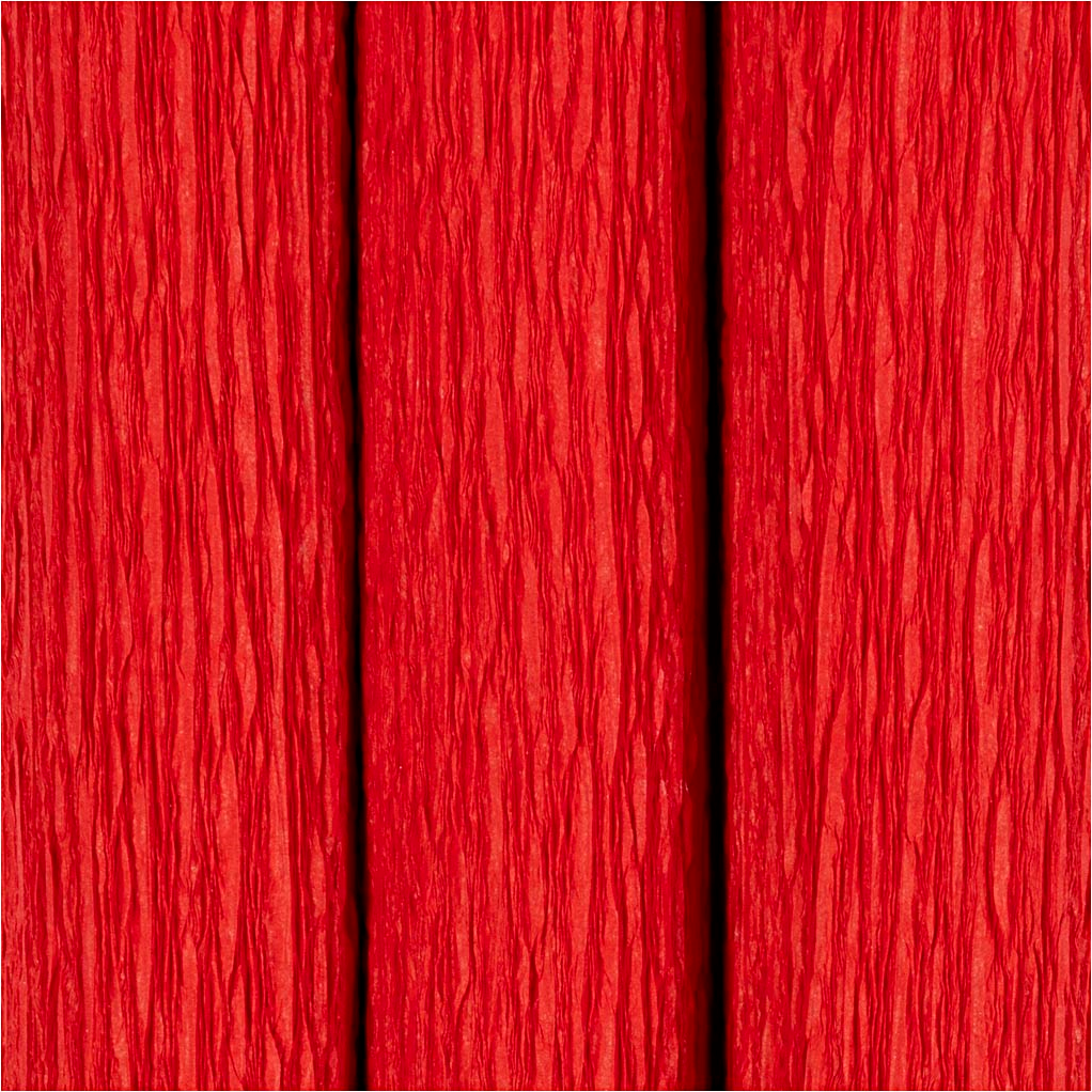 CC Crepe Paper, red, 25x60 cm, Crêpe ratio: 180%, 105 g, 3 sheet/ 1 ...
