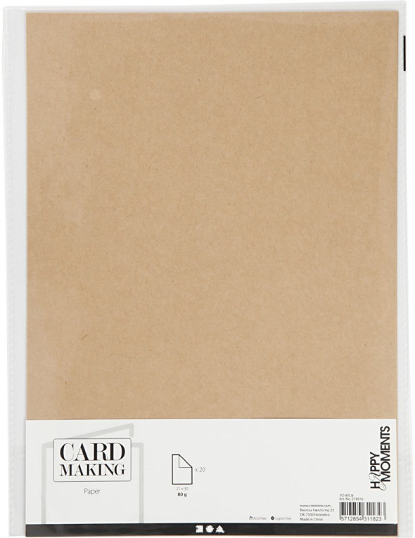 CC Paper, natural, A4, 210x297 mm, 120 g, 20 pc/ 1 pack iHobby