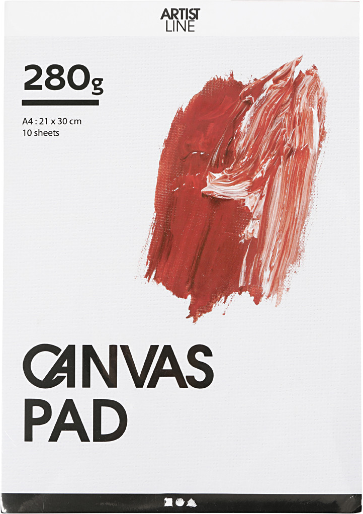 CC Canvas Block, white, A4, 280 g, 10 sheet/ 1 pc iHobby