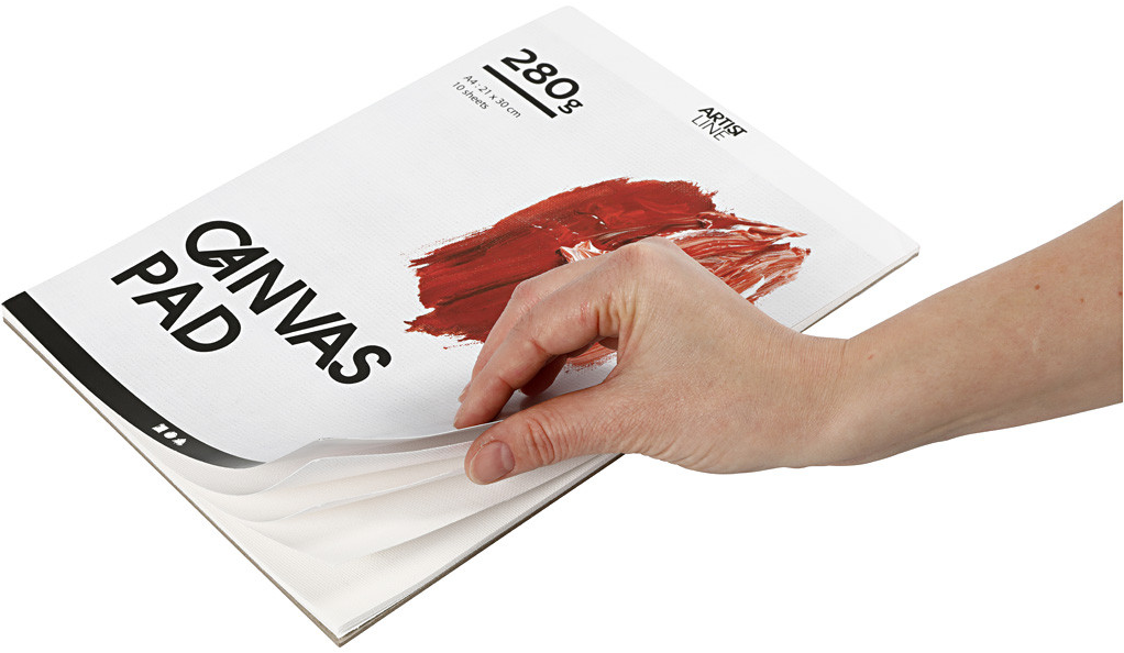 CC Canvas Block, white, A4, 280 g, 10 sheet/ 1 pc iHobby