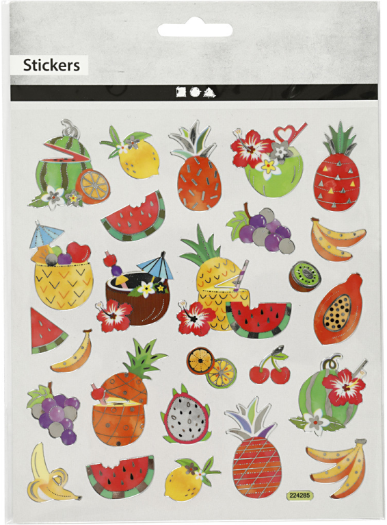 CC Stickers, exotic fruits, 15x16,5 cm, 1 sheet iHobby