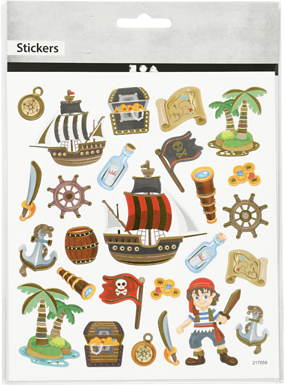 CC Stickers, pirates, 15x16,5 cm, 1 sheet iHobby