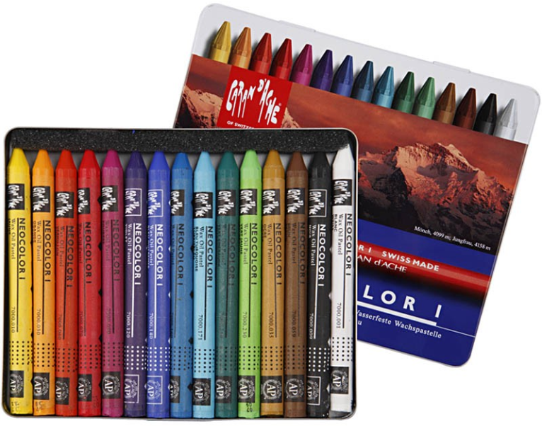 CC Neocolor I Crayons, assorted colours, L: 10 cm, thickness 8 mm, 15 ...