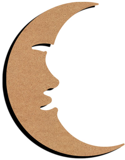 Gomille MDF Figure Half Moon Face 15 cm iHobby