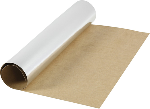 CC Faux Leather Paper, silver, W: 49 cm, one coloured,foil, 350 g, 1 m ...