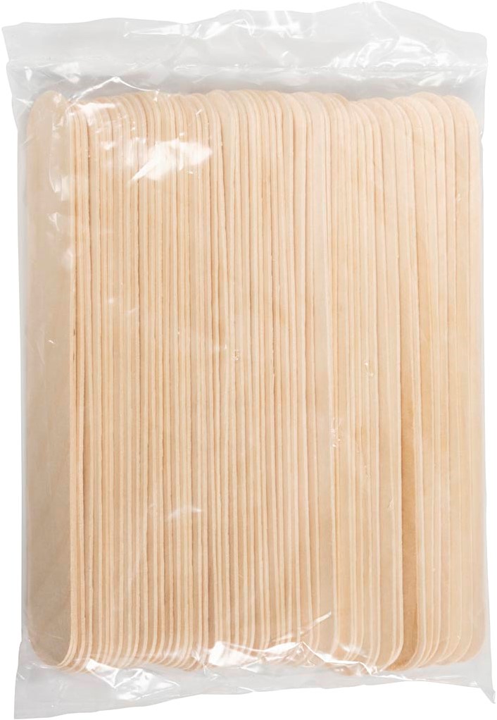 CC Ice lolly sticks, natural, L: 20 cm, W: 25 mm, 50 pc/ 1 pack iHobby