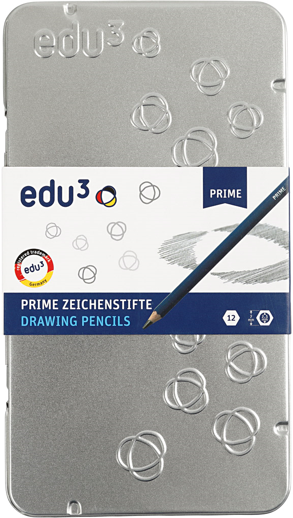 EDU Drawing Pencil, 12 hardness 8B-4H 12 pc/ 1 pack iHobby