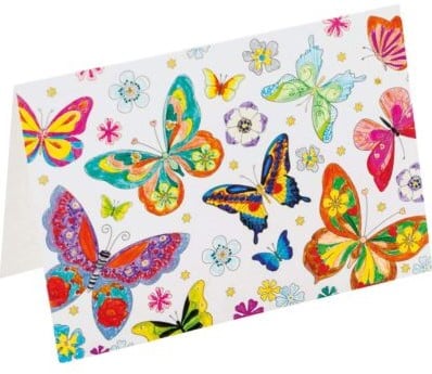 Folia Design Colouring Cards with Envelopes - Air Dance - 4 Cards with ...