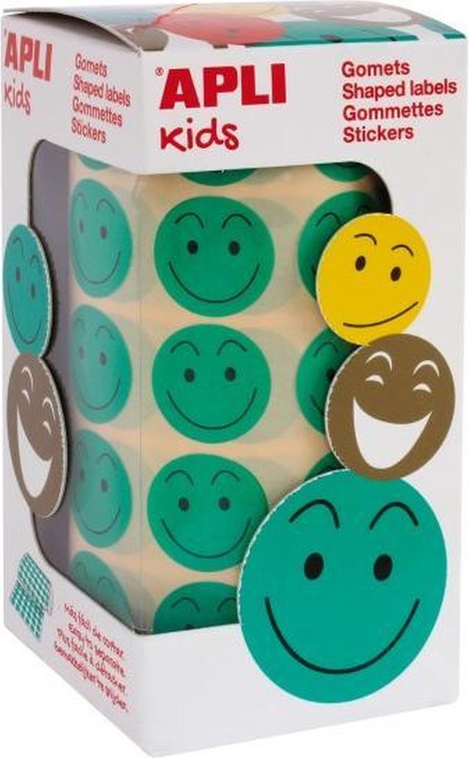 Apli Removable Stickers Smile 20 mm Green iHobby