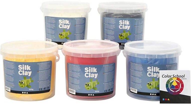 CC Silk Clay®, primary colours, 5x650 g/ 1 pack iHobby