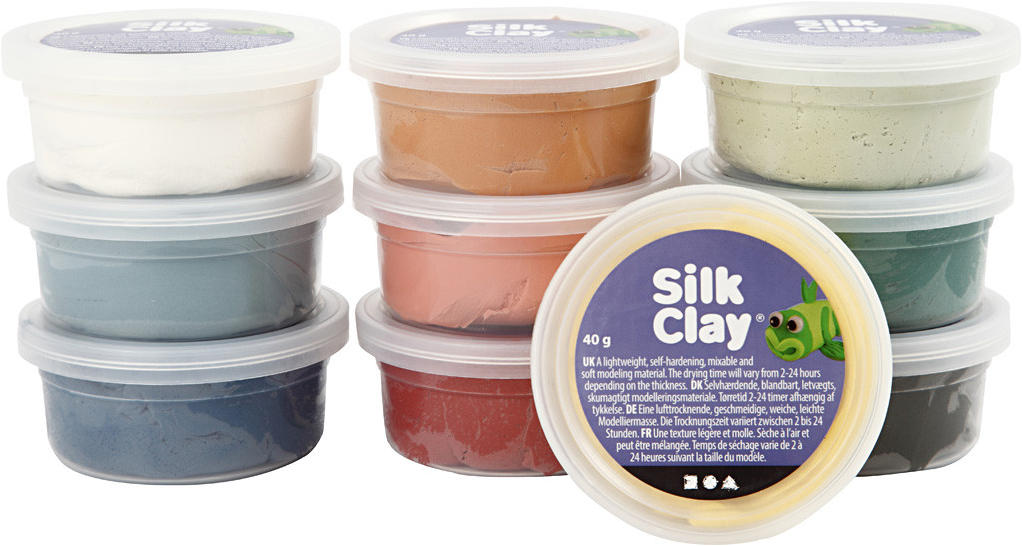 CC Silk Clay®, mute colours, 10x40 g/ 1 pack iHobby