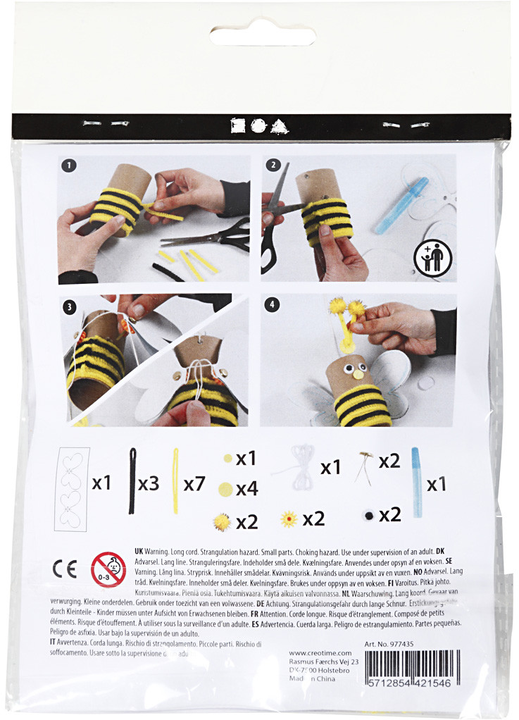 CC Mini Craft Kit, Toilet roll bouncing bee, 1 pack iHobby