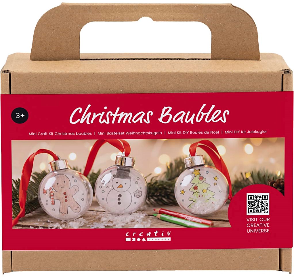 CC Mini Craft Kit Christmas Baubles, Drawings, 1 pack iHobby