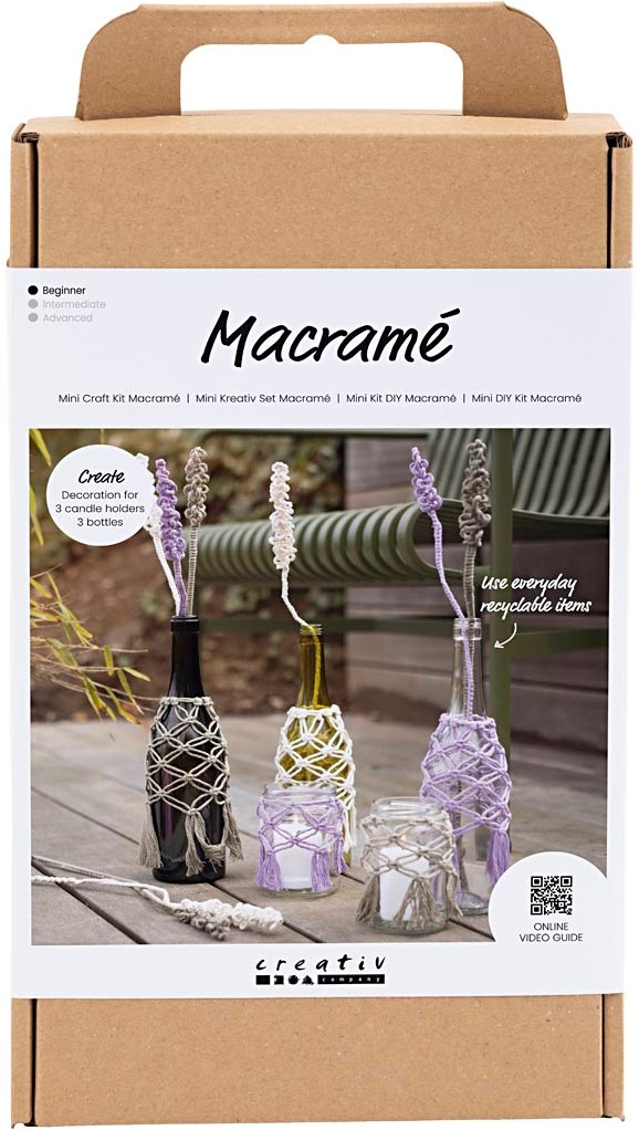 CC Craft Kit Macramé, Glass Decoration, 1 pack iHobby