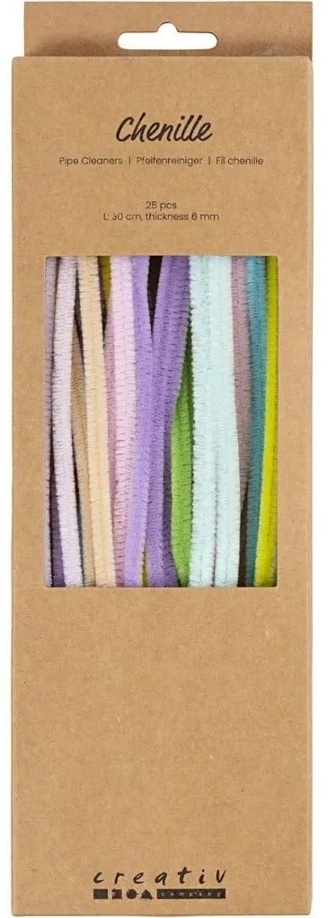 CC Chenille thread Pastel colors 30 cm x 6 mm 25 piece iHobby