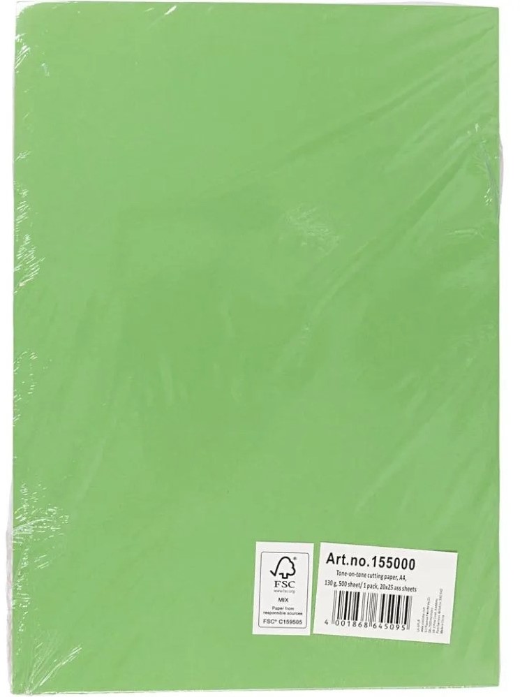 Tone-on-tone Paper A4 130 gr 500 Sheets Various Colors iHobby
