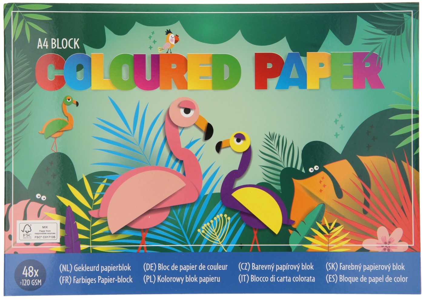 Colored Hobby Paper A4 Multi 48 sheets iHobby