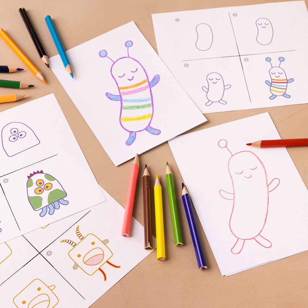 CC Mini Craft Kit Drawing, Monsters, 1 pack iHobby